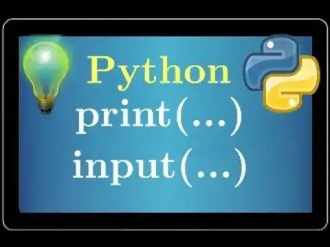 cours python • print() et input() • programmation • tutoriel • lycée - VideoTutoriels