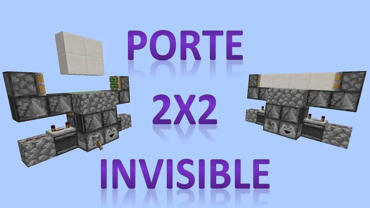Tutoriel - Porte 2x2 Invisible - Minecraft Java 1.14 et + - VideoTutoriels