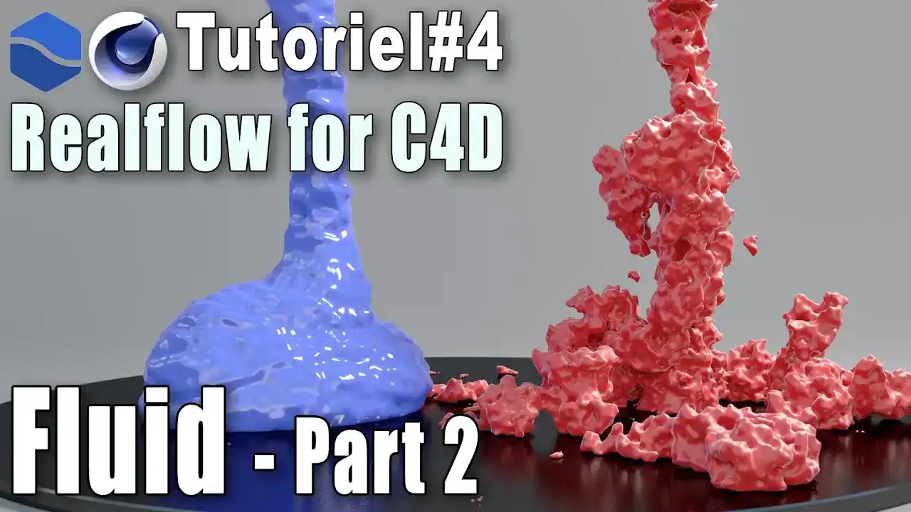 Realflow for C4d - TUTORIEL #4 - Fluid part 2 - VideoTutoriels