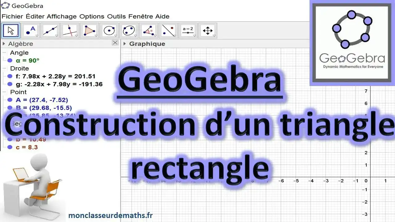 Tutoriel GeoGebra : Tracer un triangle rectangle - VideoTutoriels