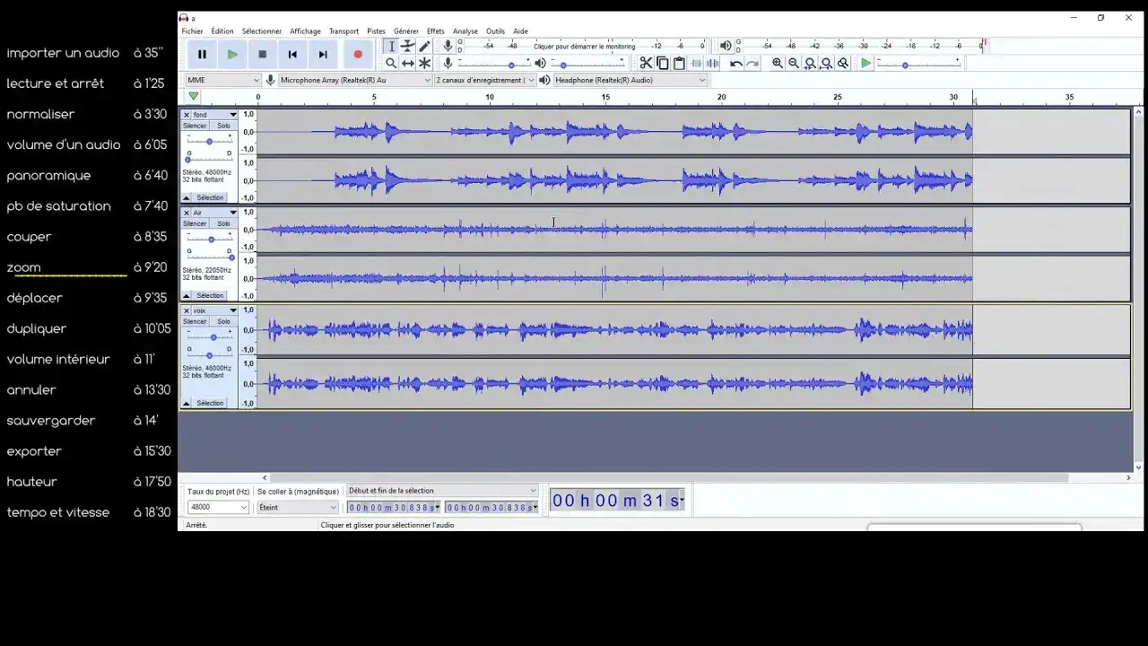 tutoriel - Audacity - VideoTutoriels