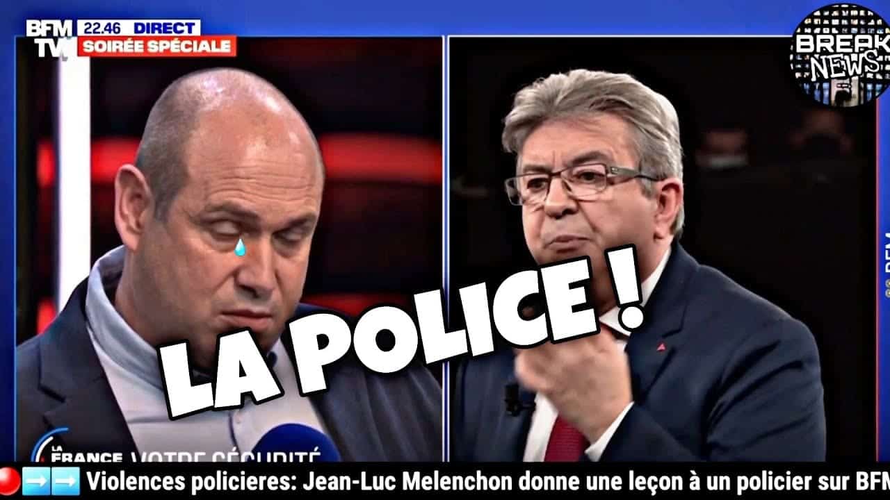 ? ️ ️ Jean-Luc Melenchon donne une leçon à un policier en direct ...