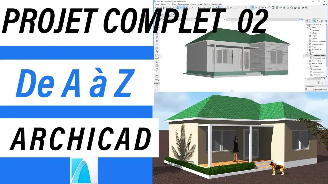 TUTORIEL ARCHICAD POUR DEBUTANT EN FRANCAIS [Projet complet 02] - VideoTutoriels