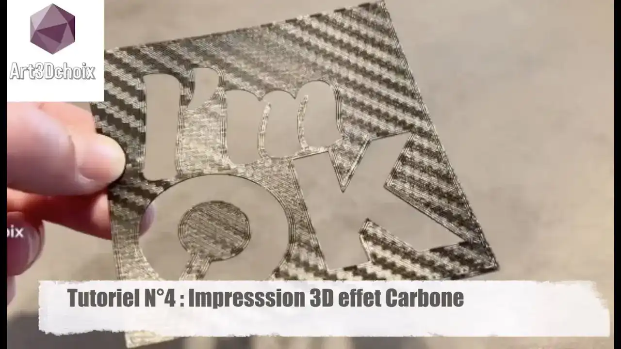 TUTORIEL N°4 - Impression 3D "Texture effet CARBONE" Fiber carbon ...