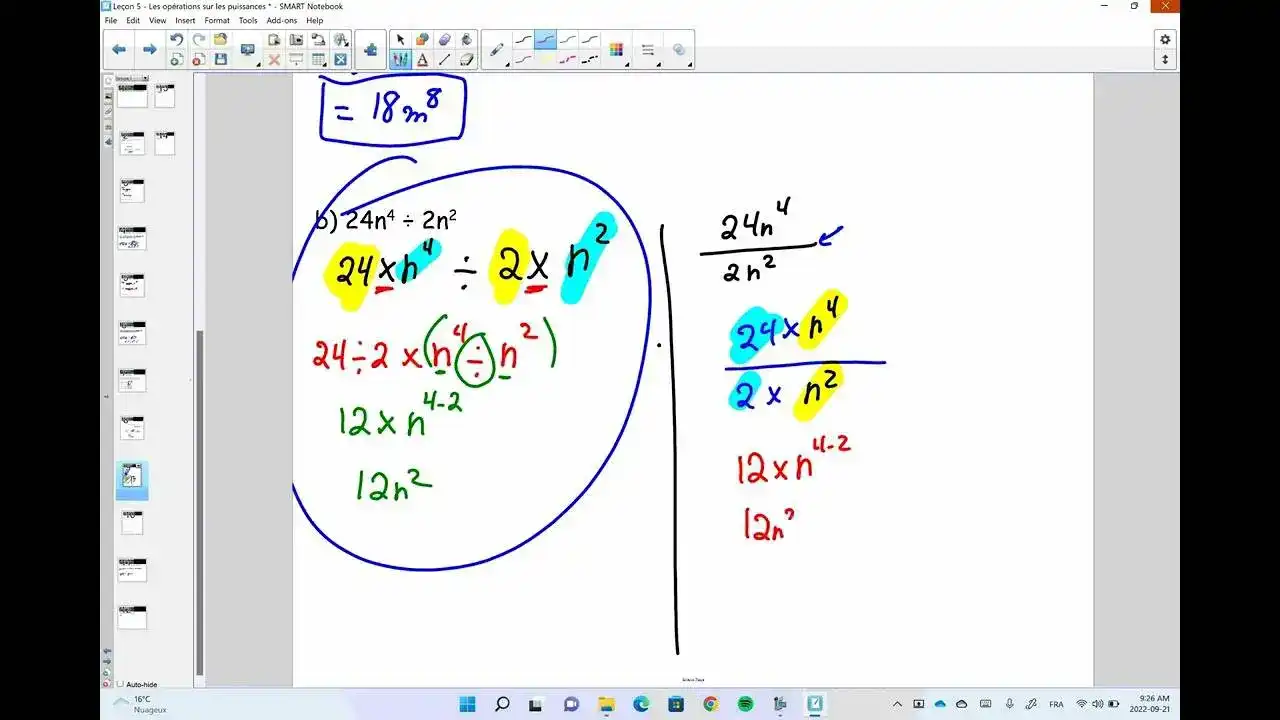 Leçon 5 - Les opérations sur les puissances - VideoTutoriels