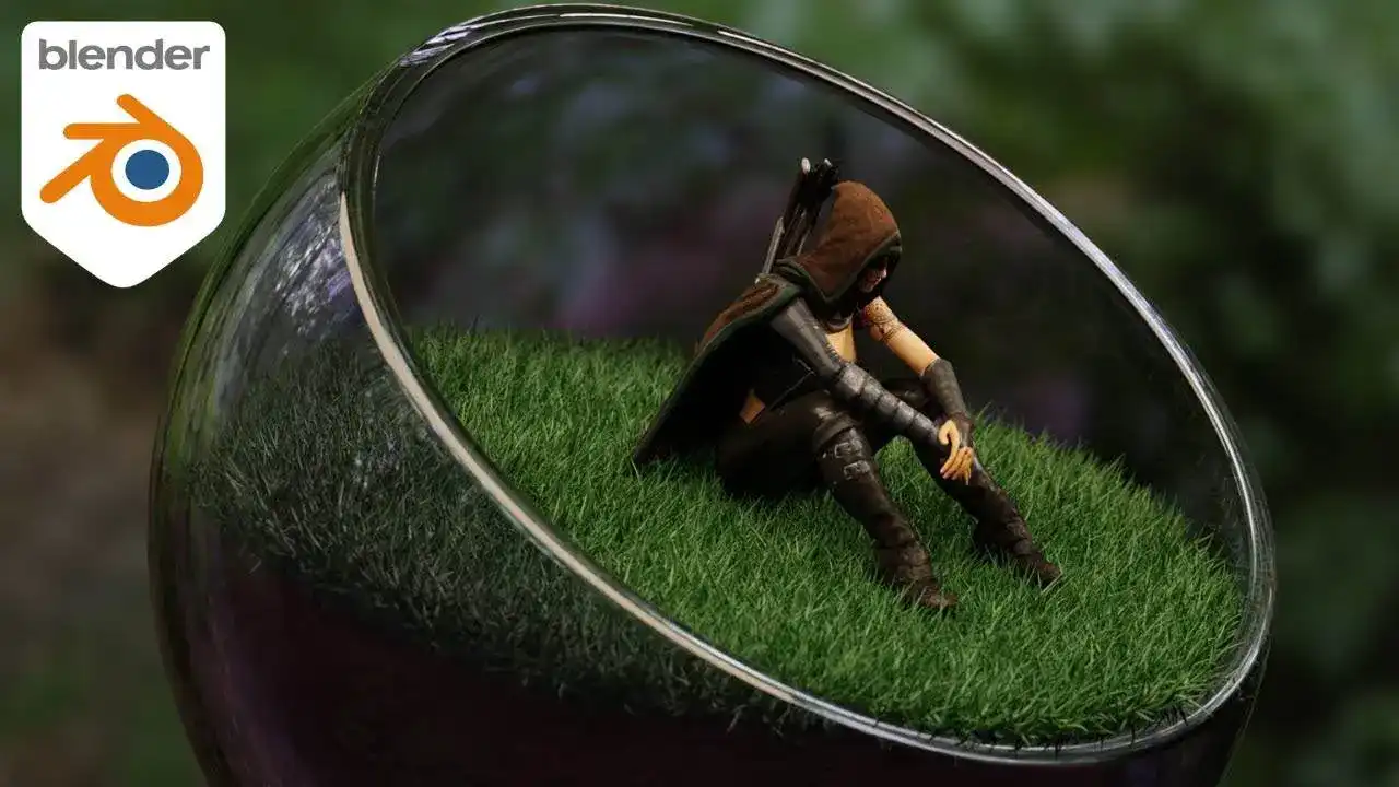 Tutoriel Blender : Environnement avec Personnage sur l'herbe (Blender ...