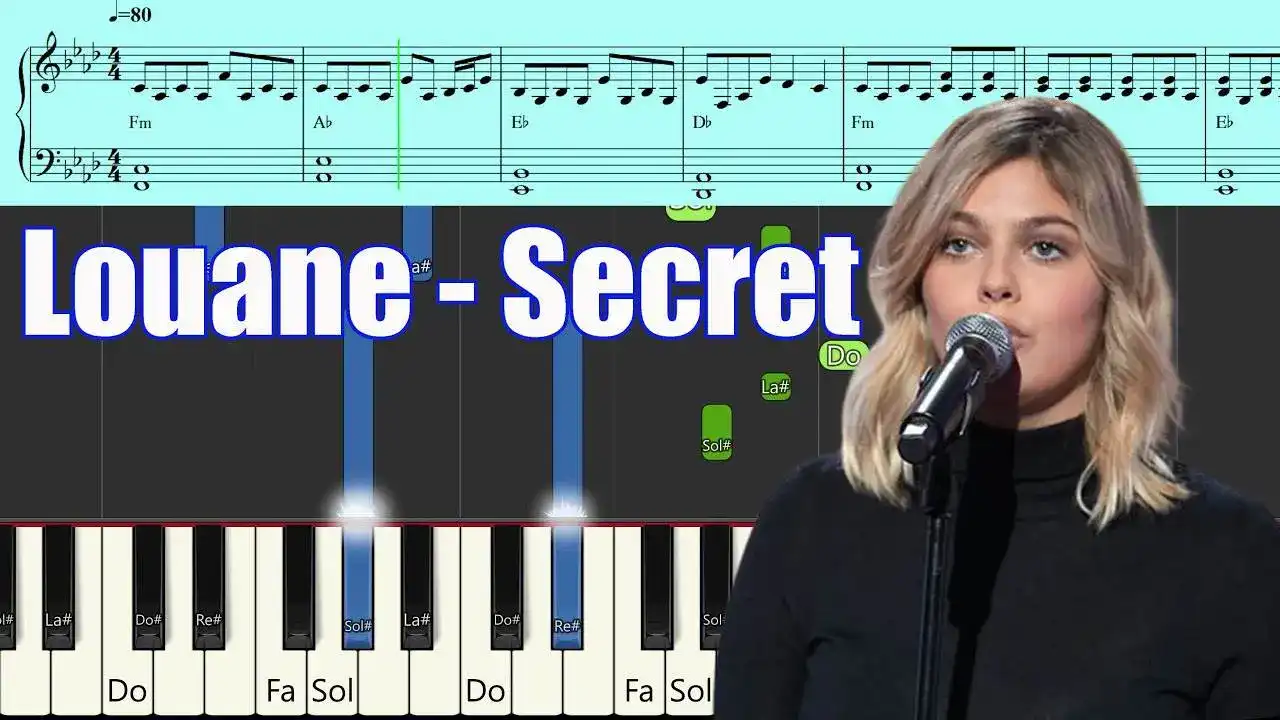 LOUANE - SECRET I PIANO TUTORIEL - VideoTutoriels