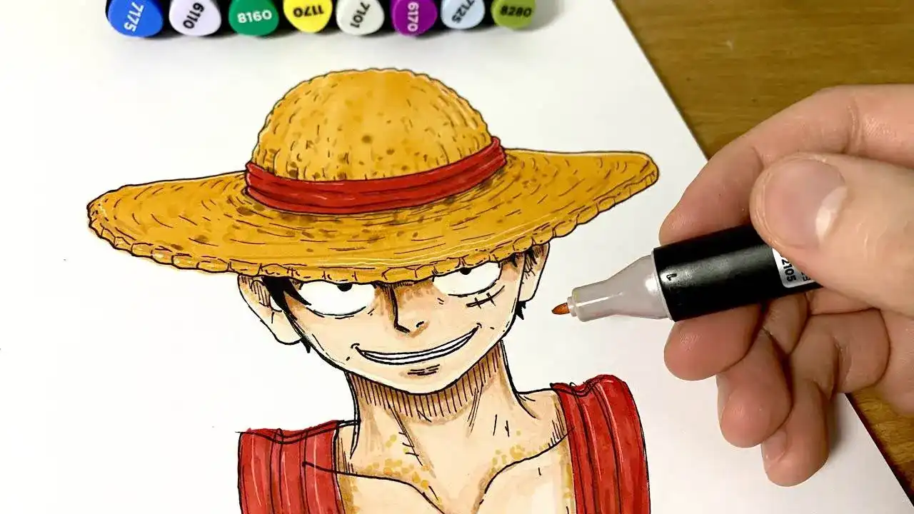 Comment dessiner Luffy facilement - One piece [Tutoriel] - VideoTutoriels