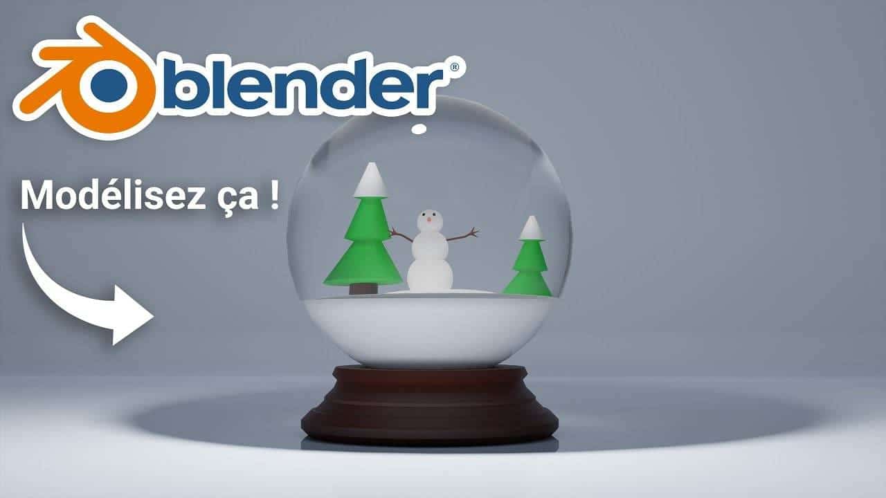 [ TUTO Blender #10 ] Une BOULE de Noël - Tutoriel Blender 3D débutant ...