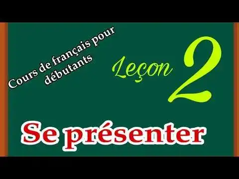 Cours de français pour débutants leçon 2 // se présenter - VideoTutoriels