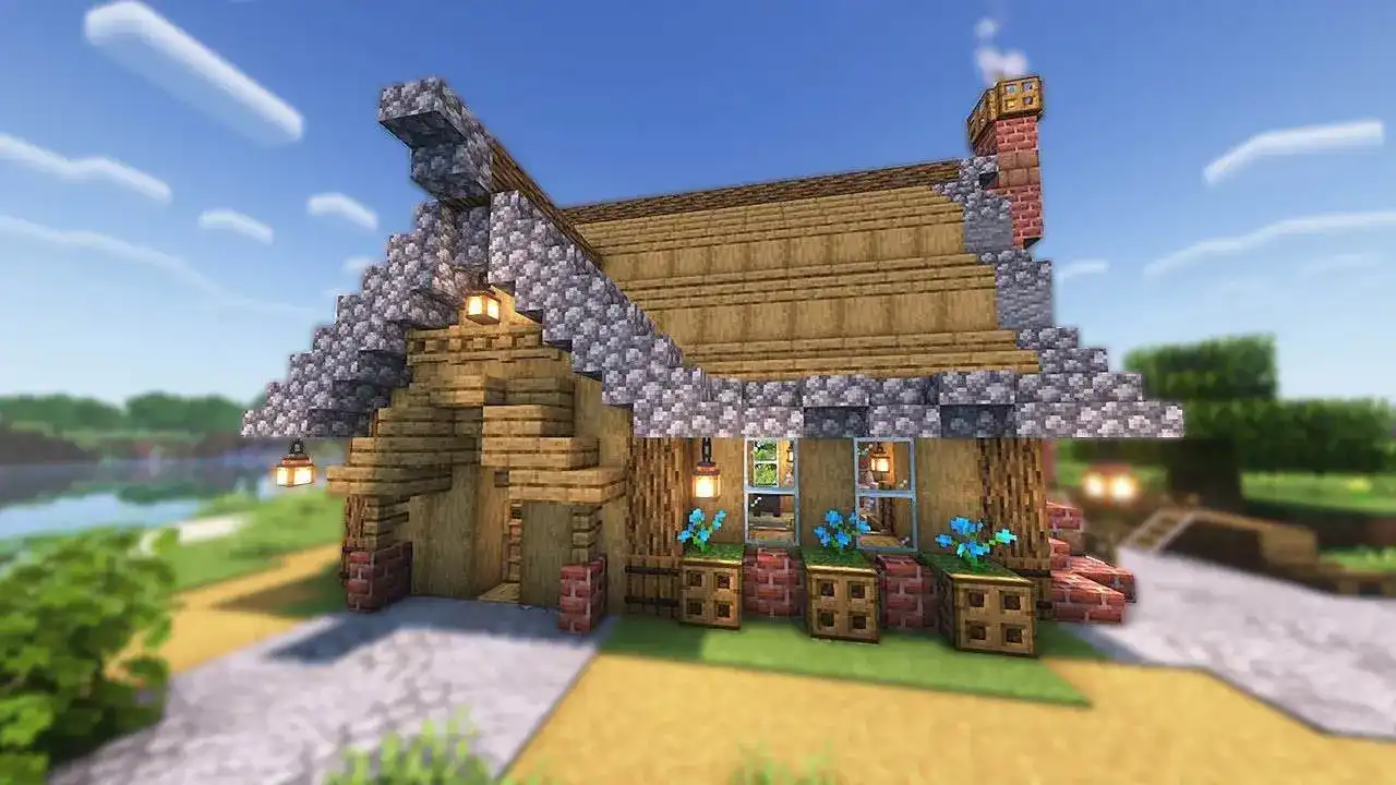 Minecraft | Comment construire une belle maison de départ | Tutoriel ...