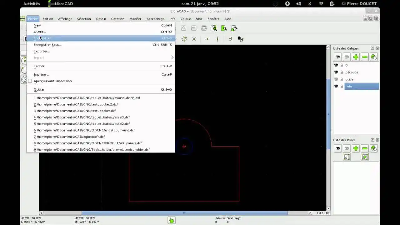 Tutoriel rapide LibreCAD / HeeksCAD pour créer des fichiers GCODE - VideoTutoriels